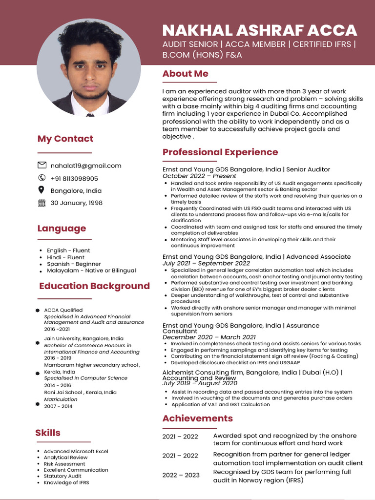 ACCA Auditor Profile: Skills & Experience | PDF | Audit | Accounting