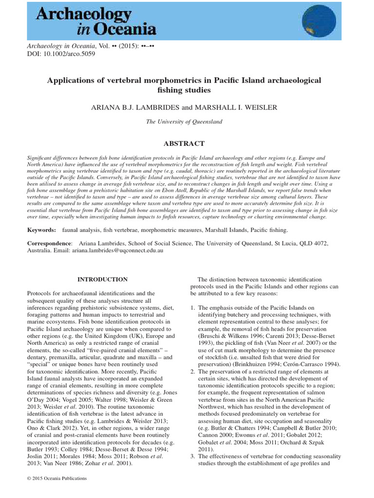 Applications of Vertebral Morphometrics | PDF | Vertebra | Vertebral Column