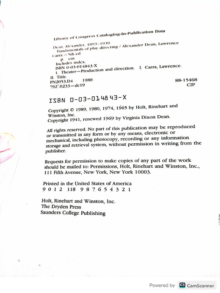 Fundamentals of Play Directing | PDF