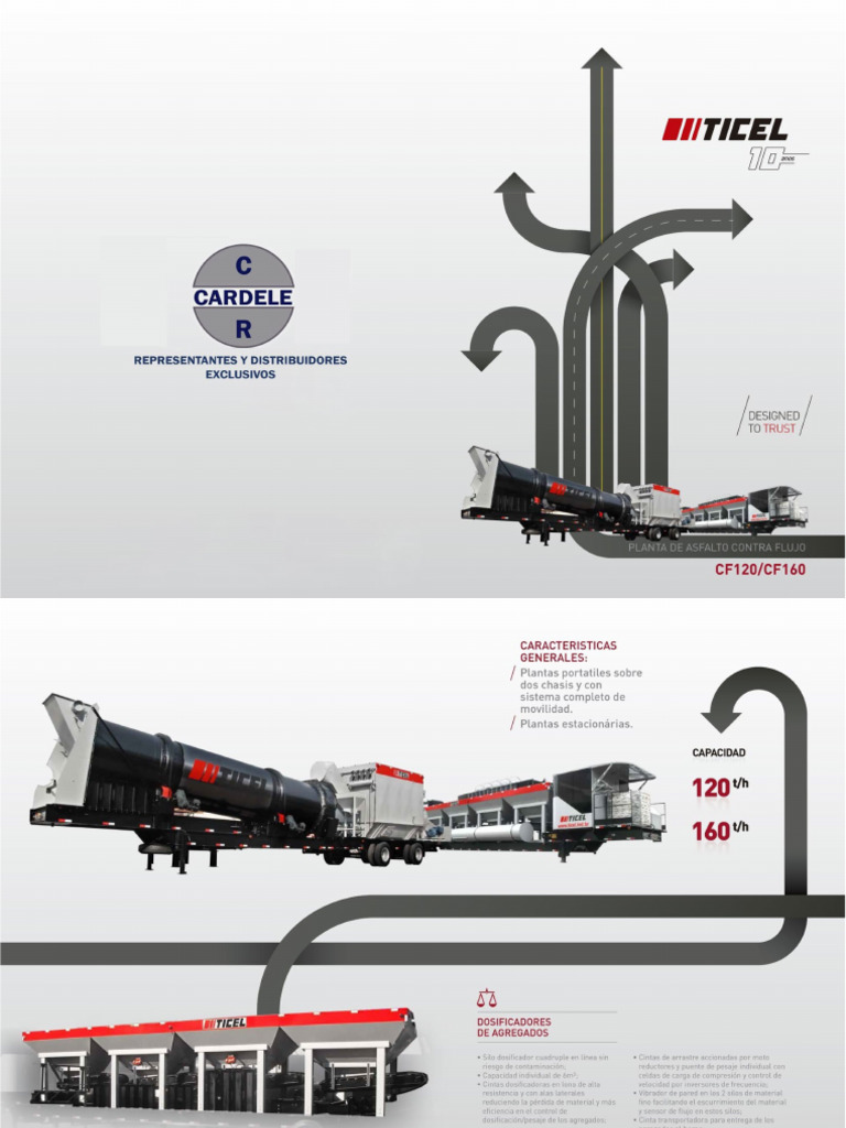 Catalogo Virtual Planta de Asfalto Ticel 160 TH | PDF