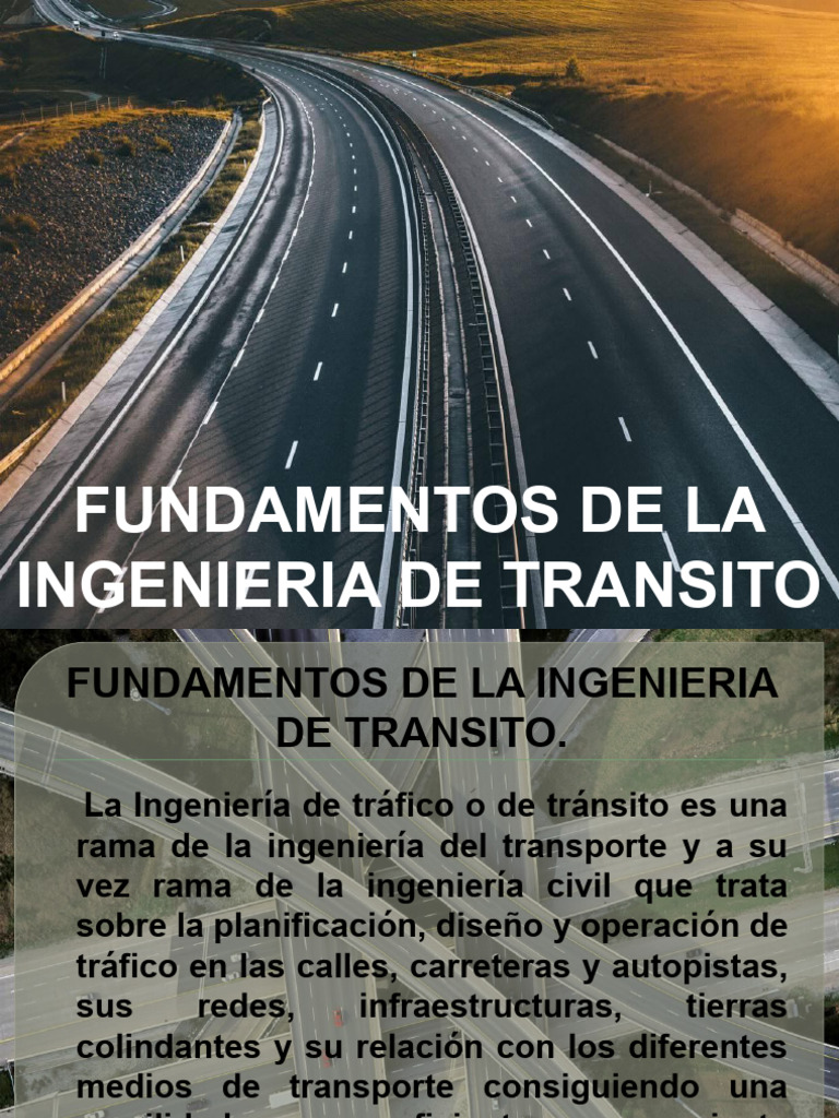 Fundamentos de La Ingenieria de Transito | PDF | Peatonal | La carretera
