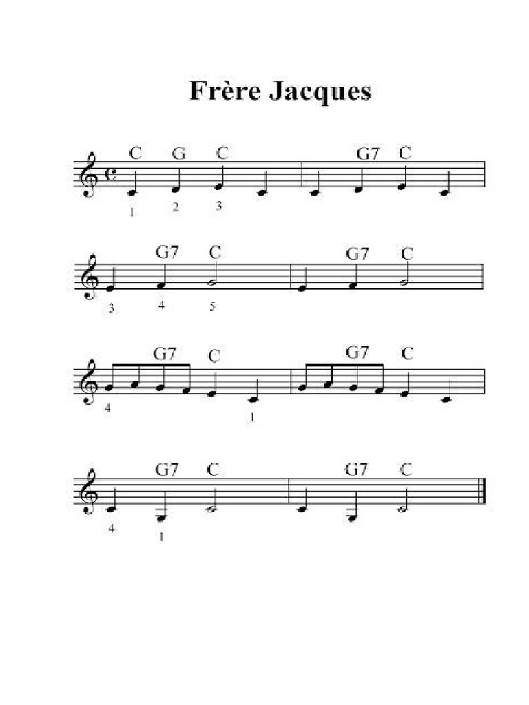 Frere Jacques - Partitura | PDF