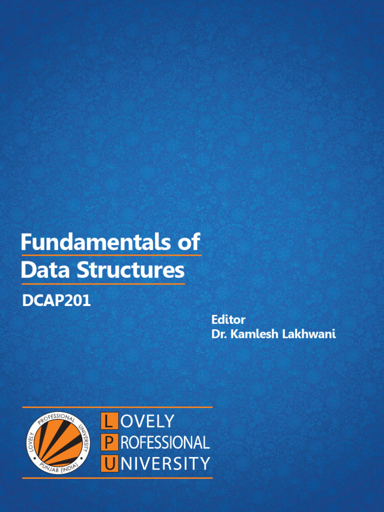 Dcap201 Fundamentals of Data Structures | PDF | Data Type | Integer ... Dcap201 Fundamentals of Data Structures | PDF | Data Type | Integer ...