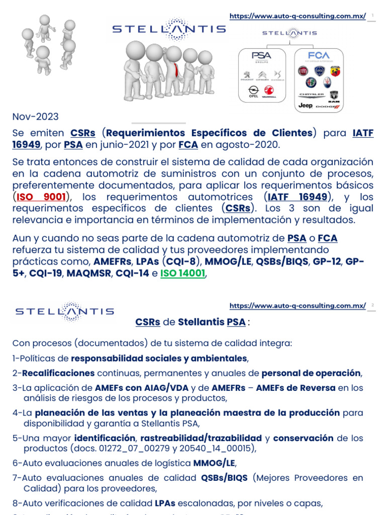 CSR Stellantis | PDF | Teoría de sistemas | Ciencia de sistemas