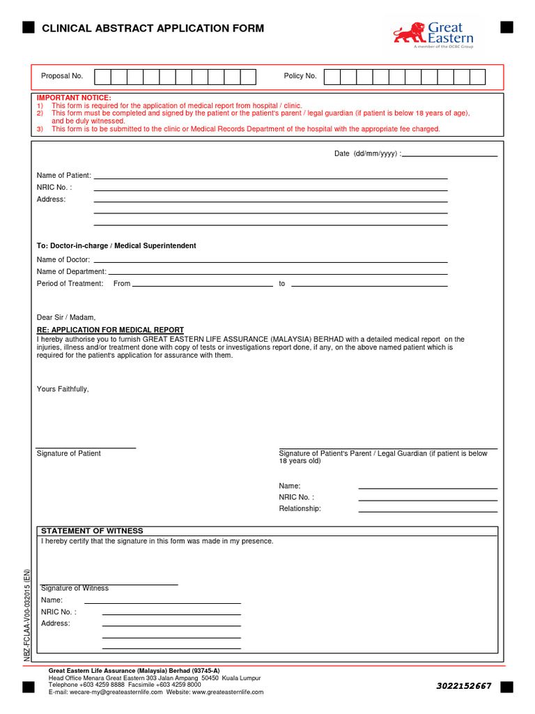 Clinical Abstract Application Form | PDF | Health Sciences | Public ...
