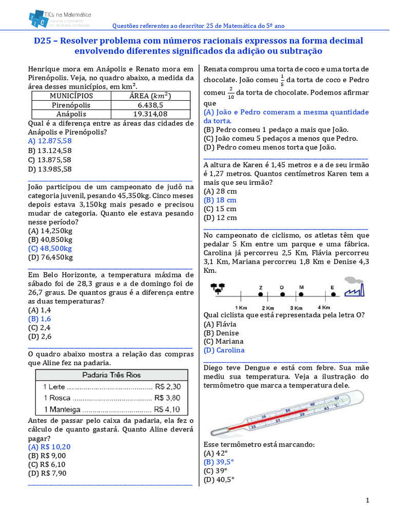 Descritor 25 - matemática 5º ano-1 | PDF