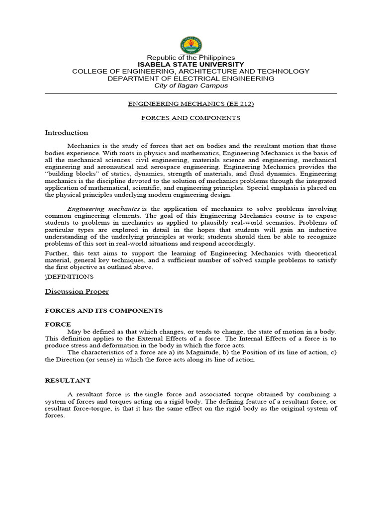 Emech Module 3 | Download Free PDF | Engineering | Mechanics