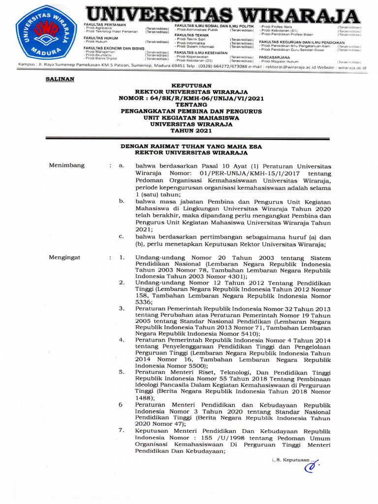 SK 64 Ukm 2021 | PDF