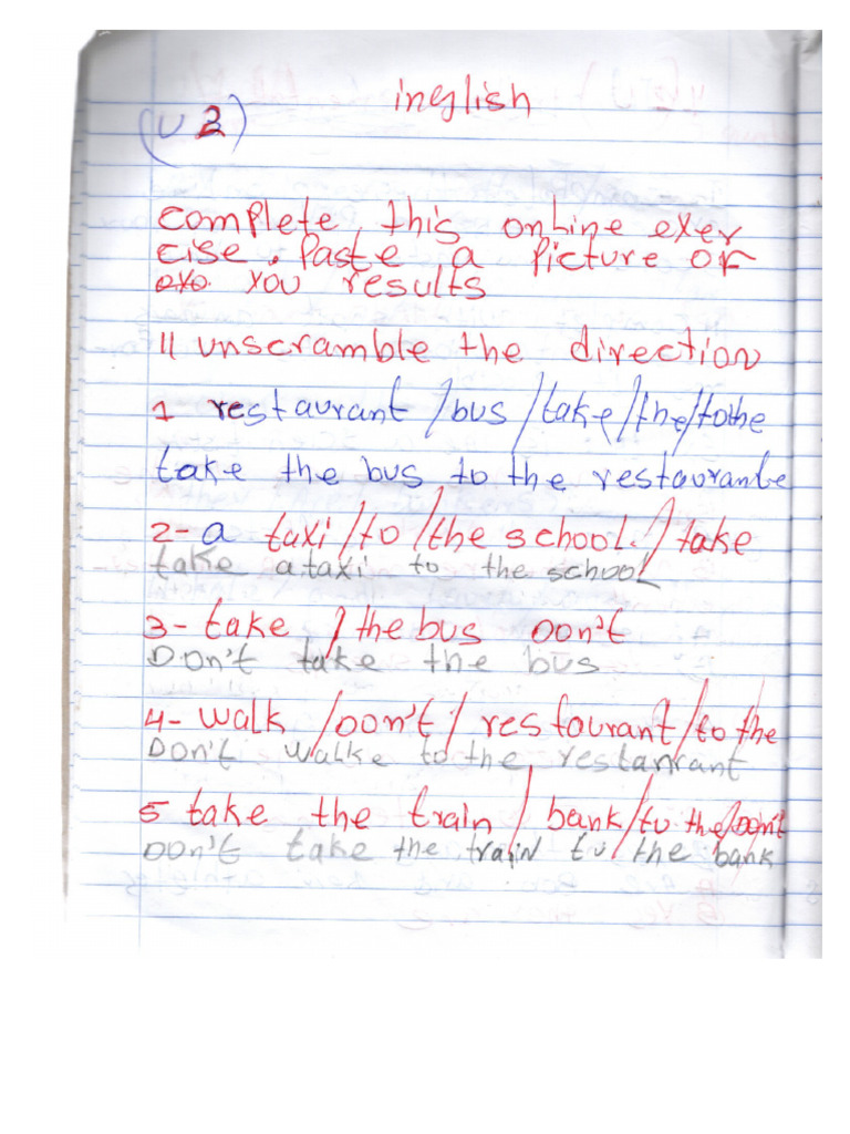 Ingles Elemental (Practica 2) | PDF