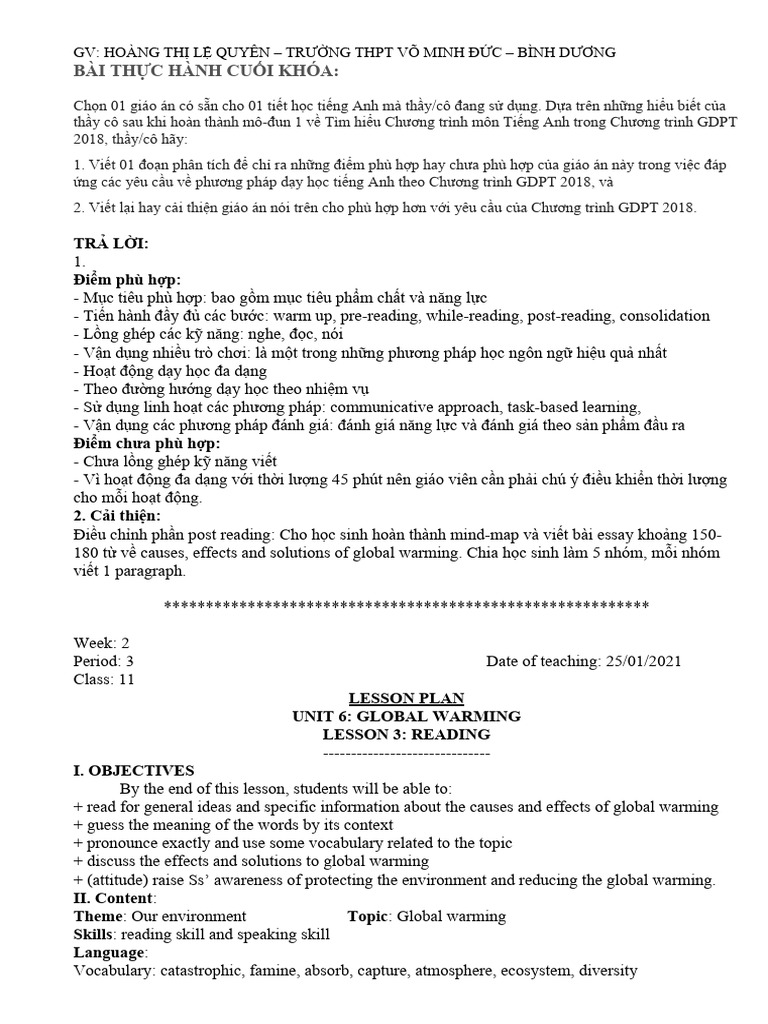 LP-G11-Unit 6 - Reading | PDF