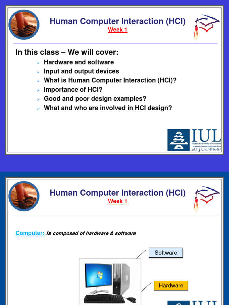 HCI Lecture1 | PDF | Human–Computer Interaction | Input/Output