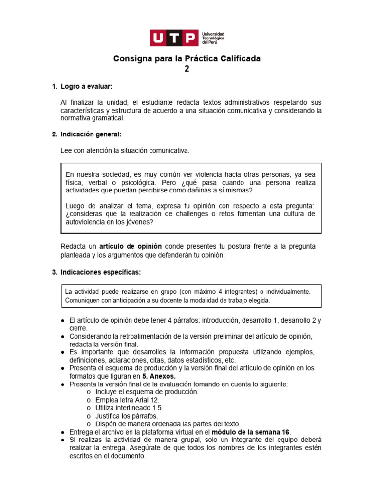 GC A16E PC2Consigna 23C2Av2 | PDF | Puntuación | Comillas