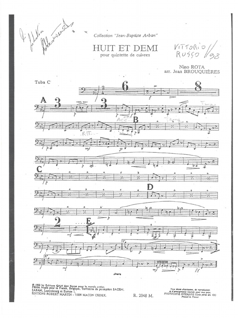 N. Rota - Otto e Mezzo - Tuba | PDF