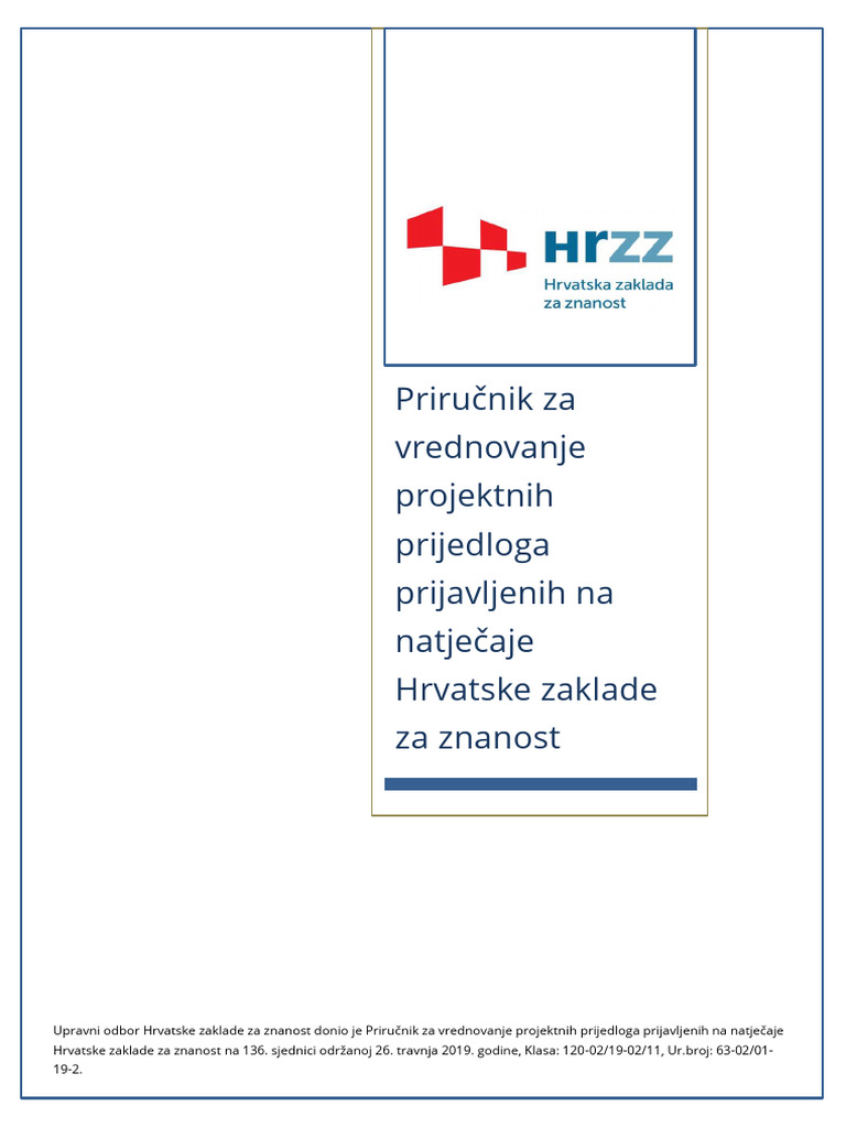 Priručnik Za Vrednovanje 2019 | PDF