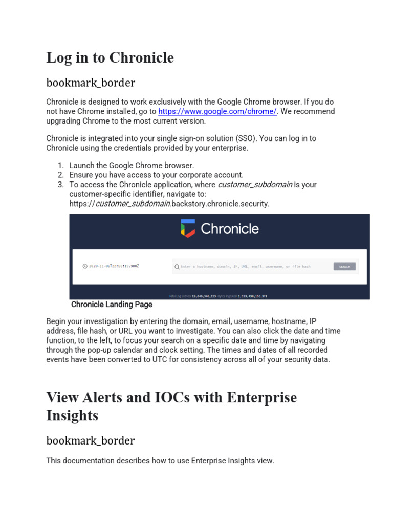 Google Chronicle Login and Dashboard Guide | PDF | Domain Name ...