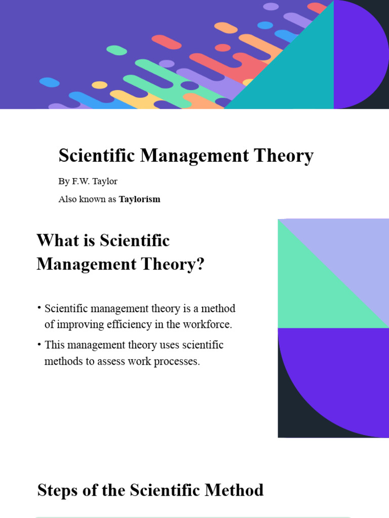 Scientific Management Theory | PDF | Science | Business
