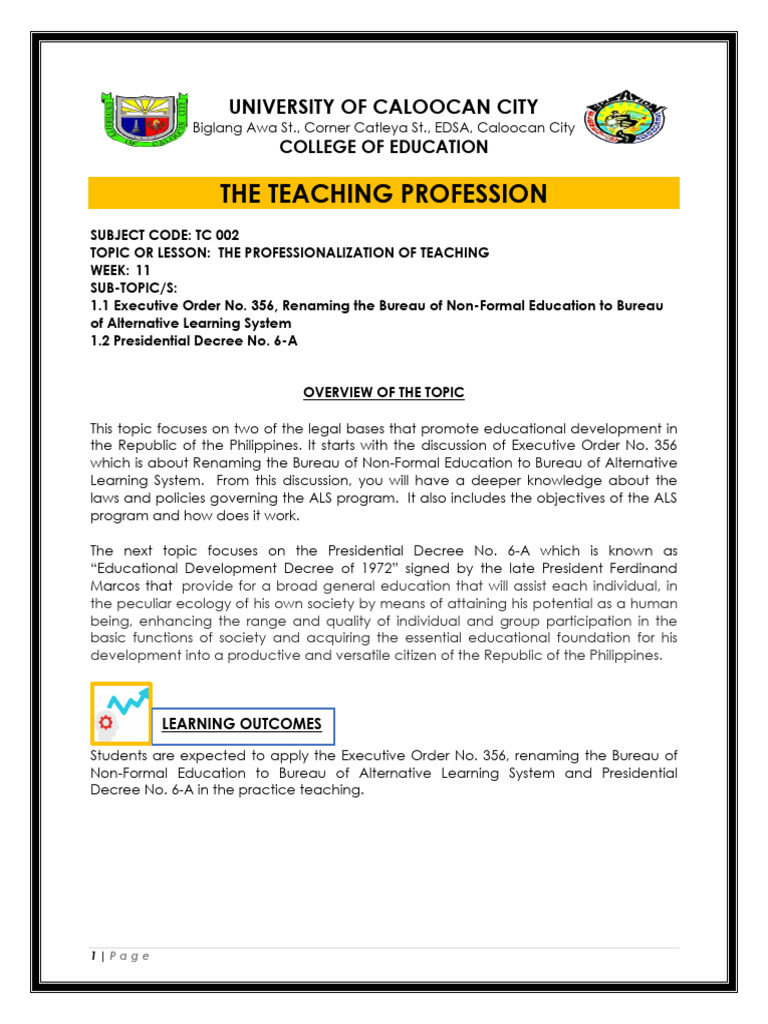 Module 9 The Teaching Profession | PDF | Loans | Debt
