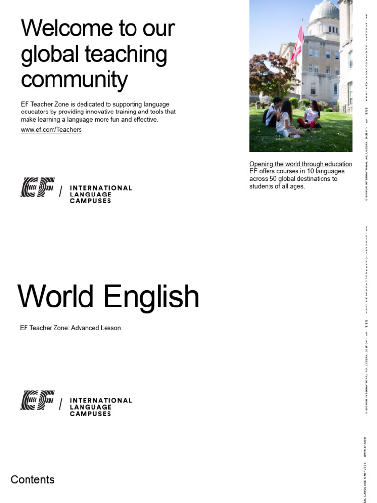 EF Teacher Zone: English Language Guide | PDF | English Language ...