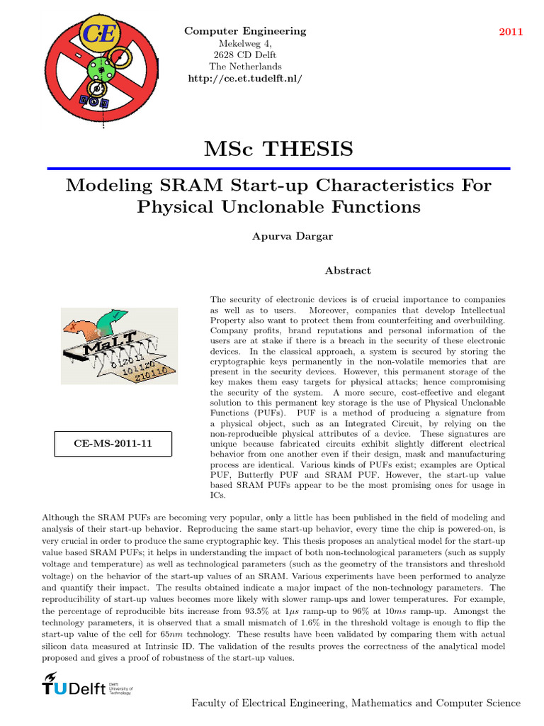 Thesis Apurva | PDF | Smart Card | Mosfet