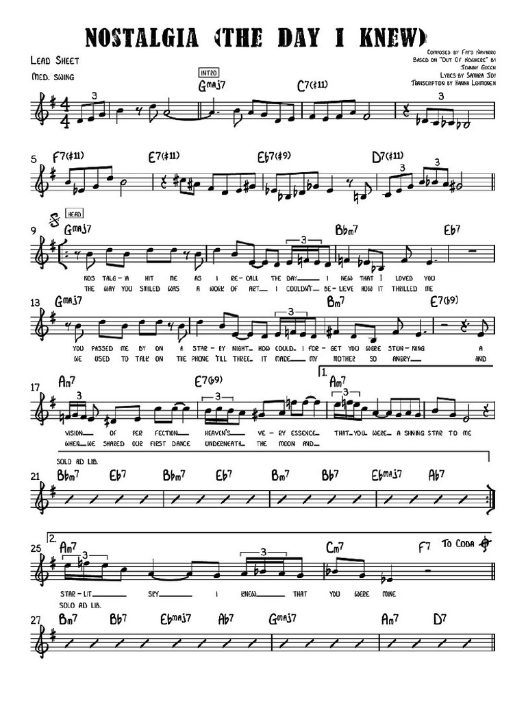 Nostalgia - Samara Joy | PDF