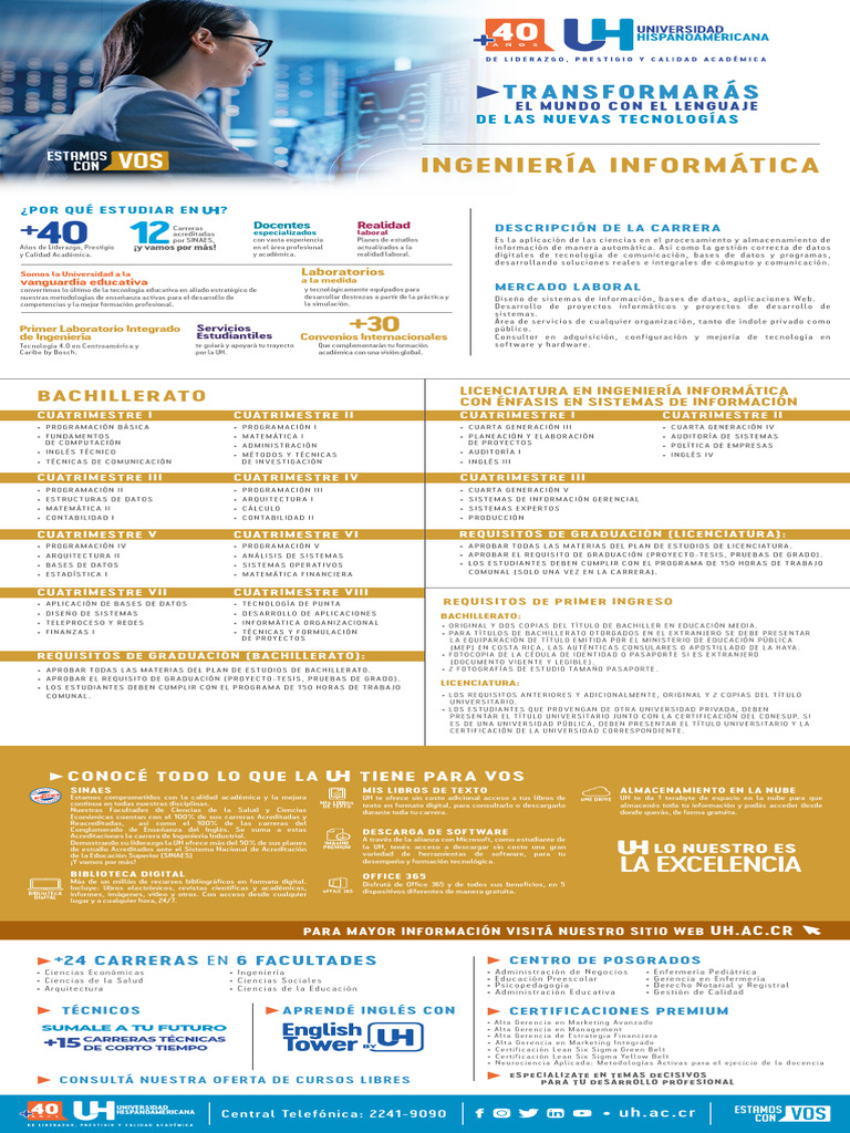 Plan de Estudio Bachillerato y Licenciatura en Ingenieria Informatica | PDF | Informática ...