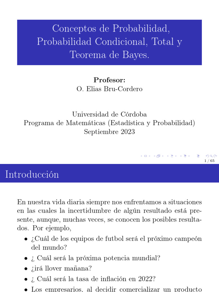 Clases de Probabilidad | Descargar gratis PDF | Probabilidad | Conjunto (Matemáticas)