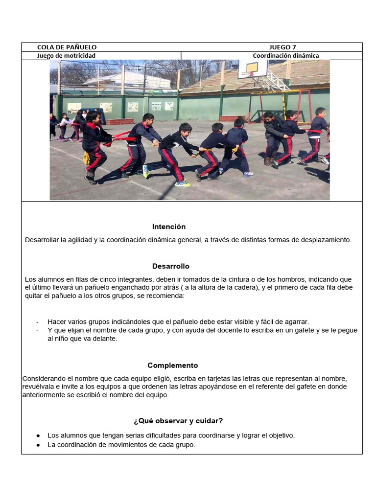 COLA de PAÑUELO - Carranza Galarreta Victor - JUEGO - 7 | PDF
