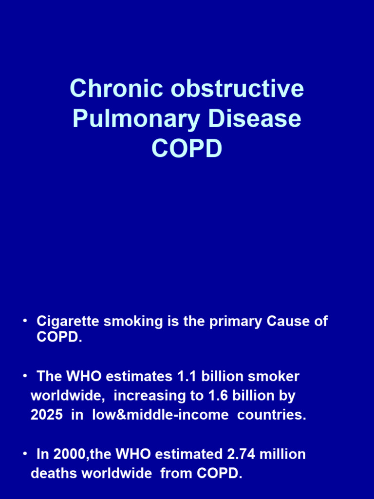 Chronic Obstructive Pulmonary Disease | PDF | Chronic Obstructive Pulmonary Disease | Epidemiology