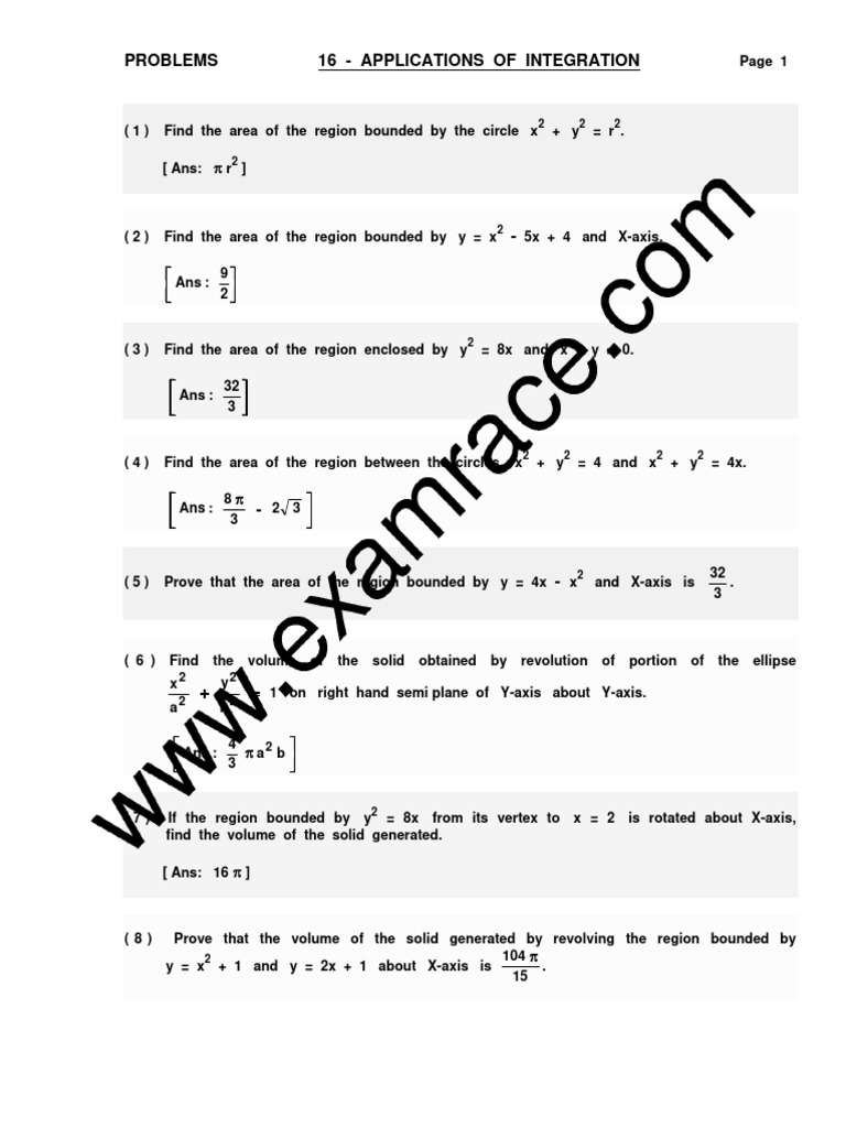 Mathematics-Applications-Integration Jee | PDF | Area | Sphere