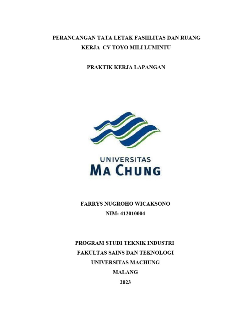 PKL Bab 1 Perancangan Tata Letak | PDF