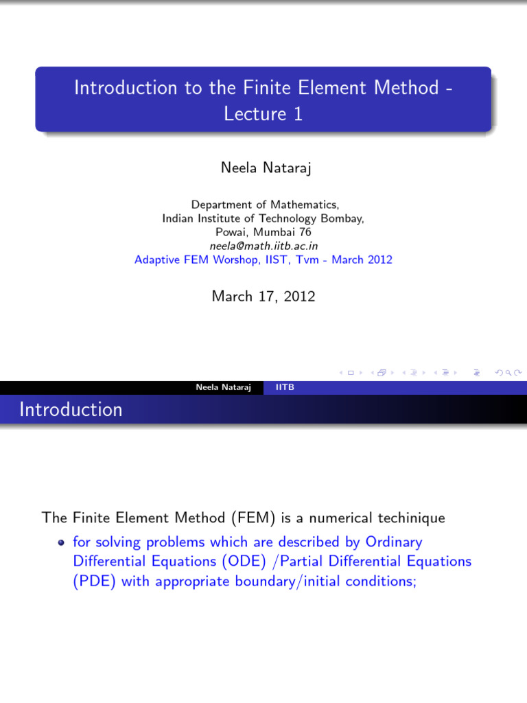FEM 2d Lect1 | PDF | Partial Differential Equation | Finite Element Method