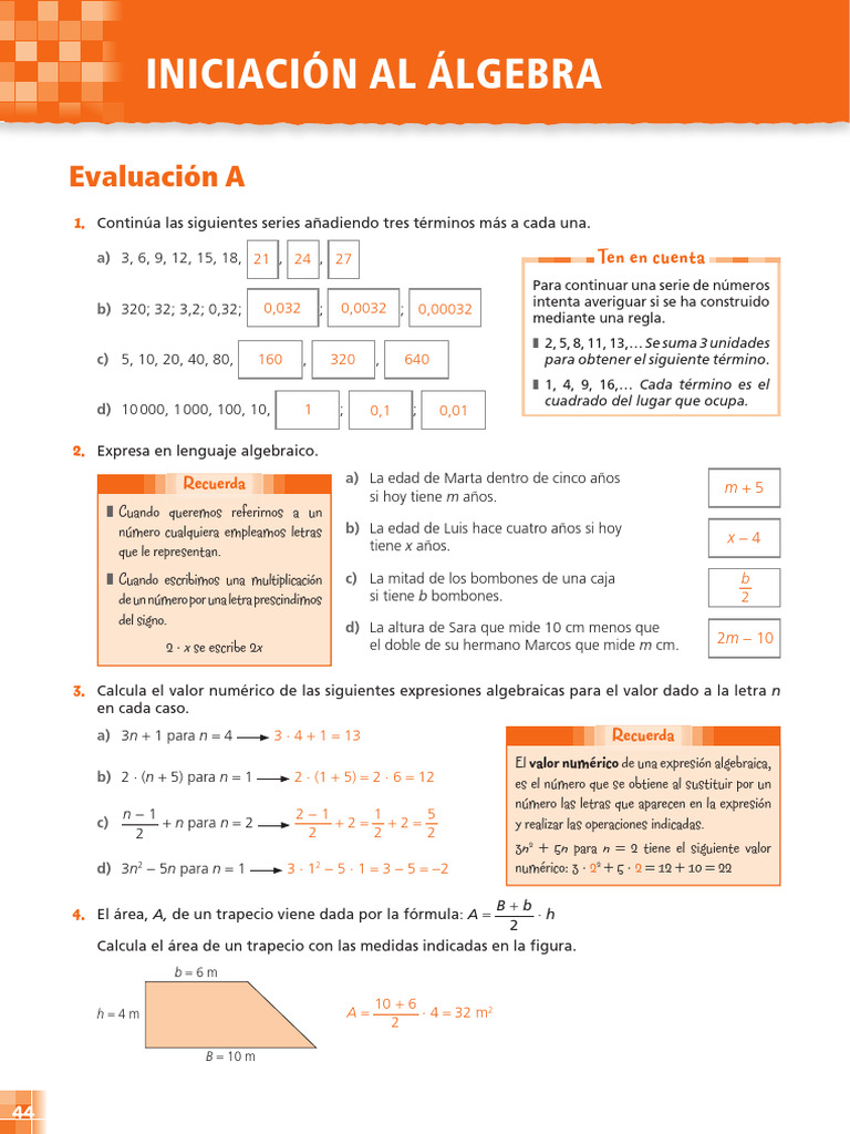 Ejercicios de Iniciación al Álgebra | PDF | Ecuaciones | Aritmética