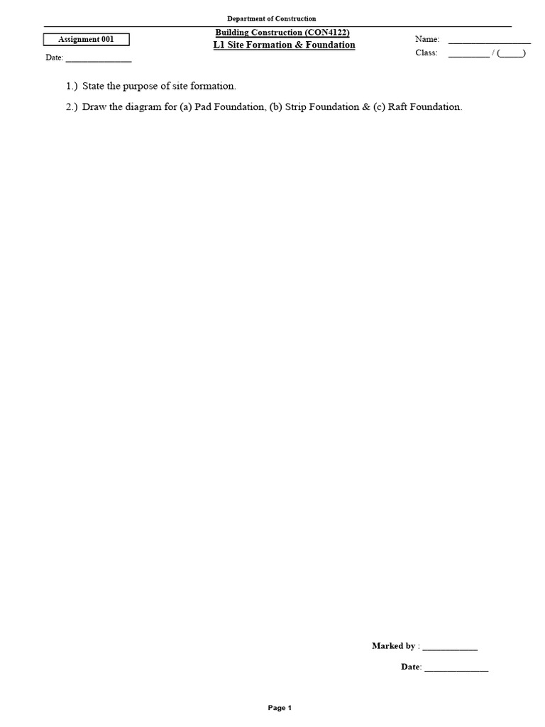 Building Construction Assignment Overview | PDF | Technology & Engineering
