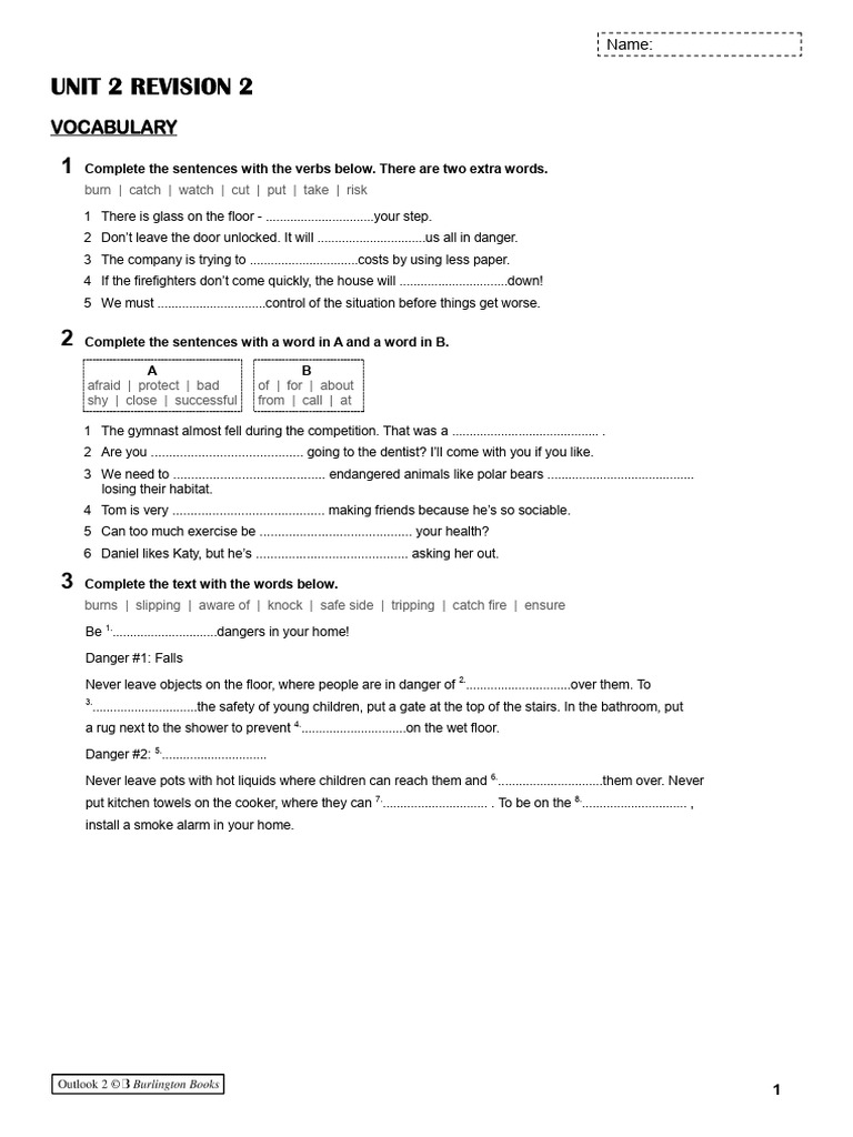 Unit 2 Revision 2 LKLKLK | PDF | Sentence (Linguistics)