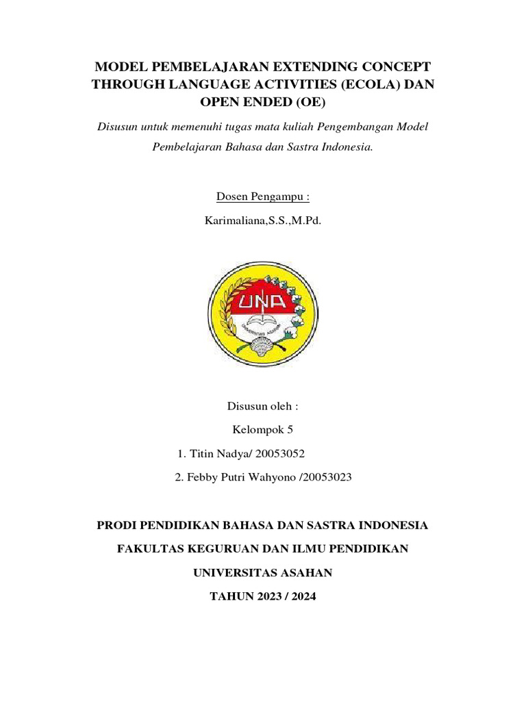 Model Pembelajaran Ecola Dan Oe | PDF