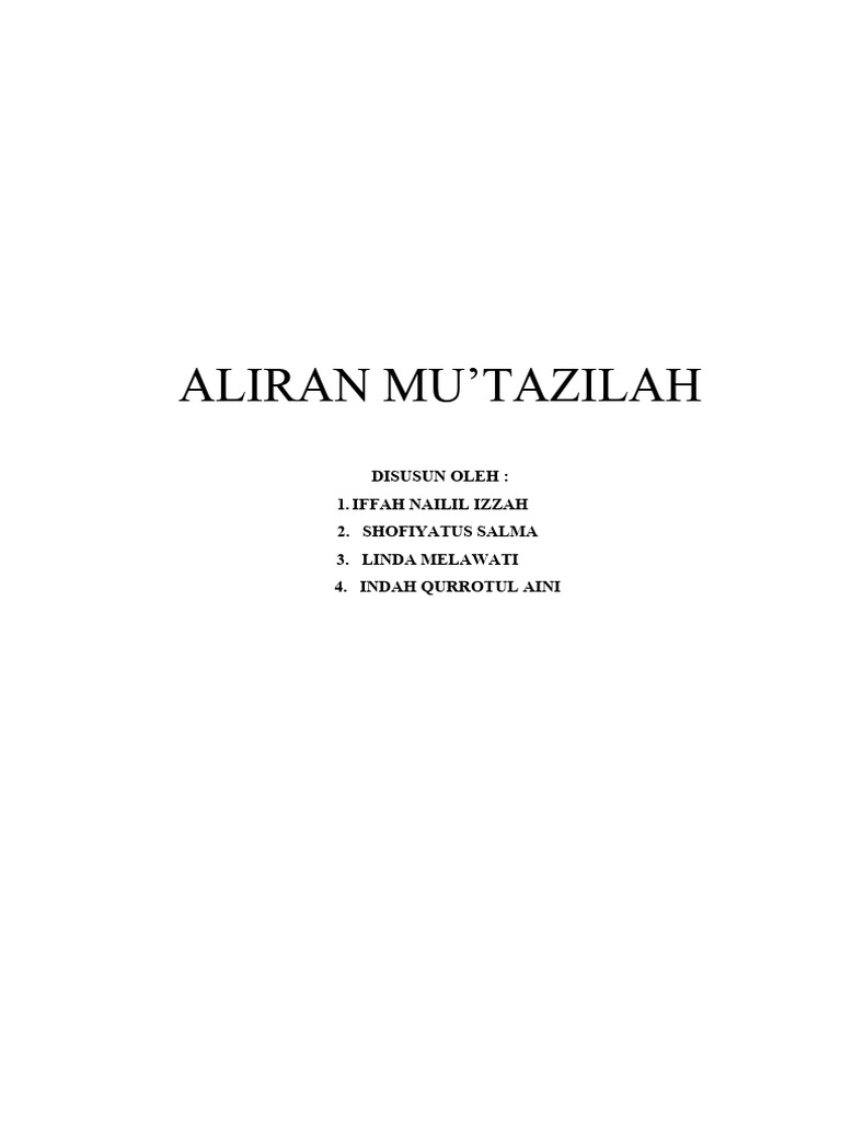 07.aliran Mu'Tazilah | PDF