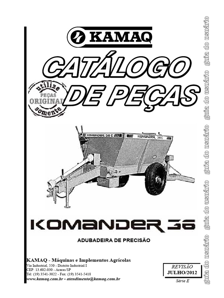 Catálogo de Peças Adubadeira Komander 36 | PDF