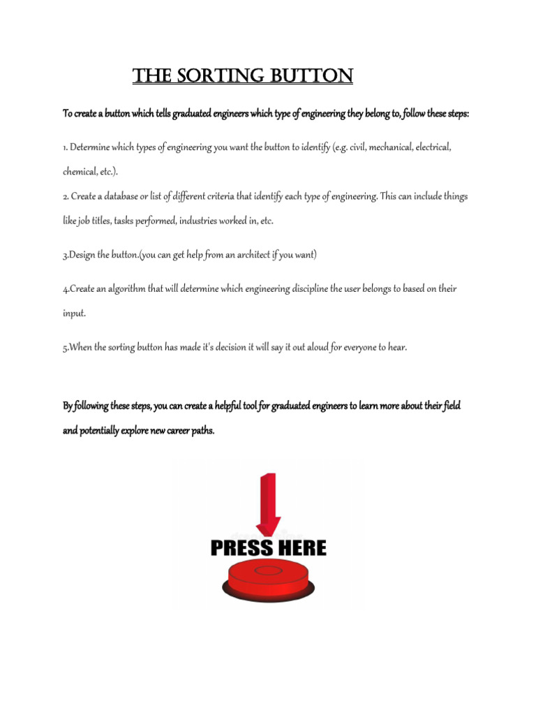 The Sorting Button | PDF | Computers