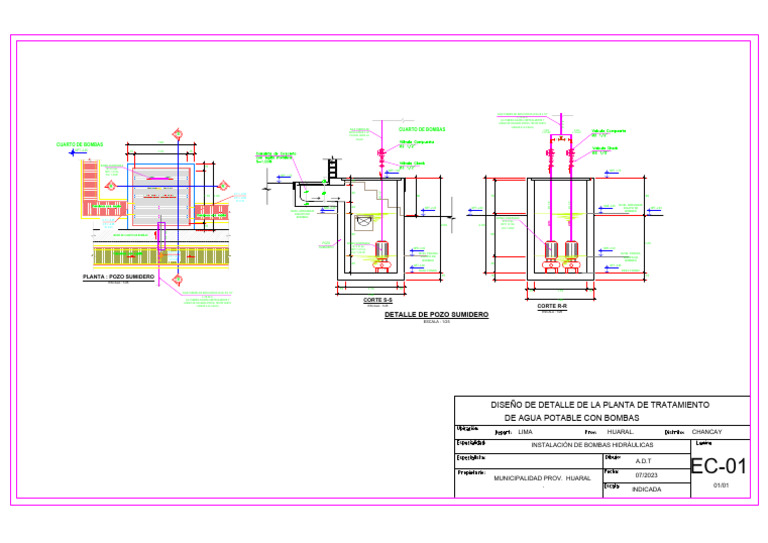 Diseño de Pozo Sumidero y Bombas | PDF | Dinámica de fluidos ...