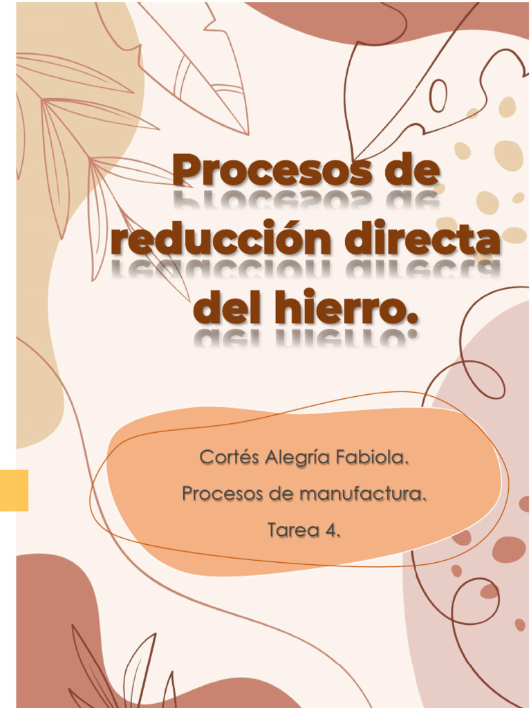 Procesos de Reducción Del Hierro | PDF | Hierro | Combustión