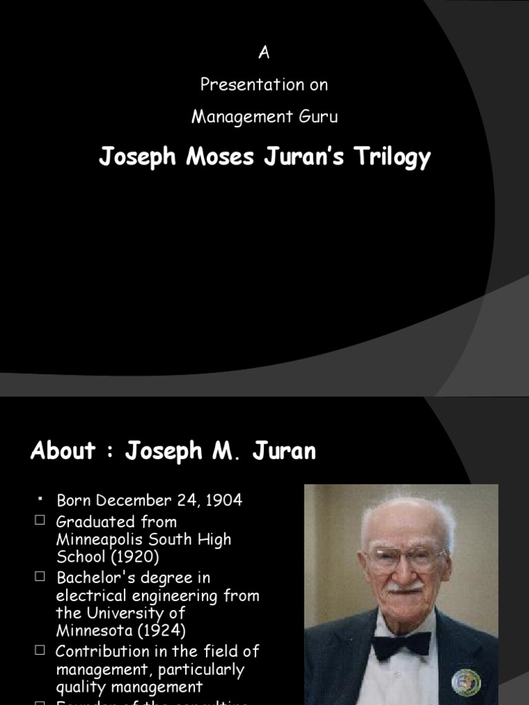 Juran's Trilogy: Quality Management Insights | PDF | Business