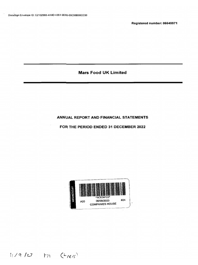 Mars Food UK Statement | PDF