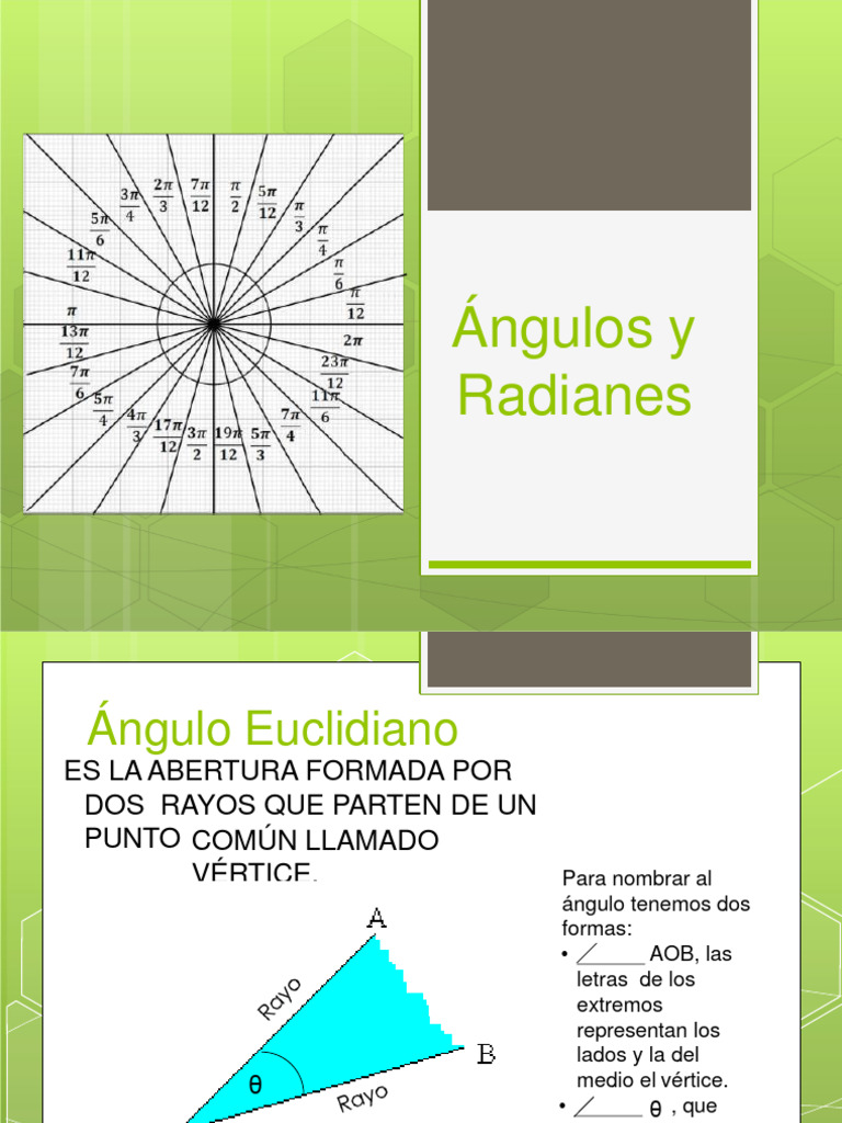 Ángulos y Radianes: Guía Básica | PDF | Ángulo | Enseñanza de matemática