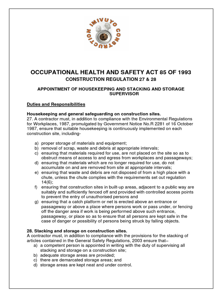 SHE App 19 - Stacking and Storage | PDF | Housekeeping | Working Conditions