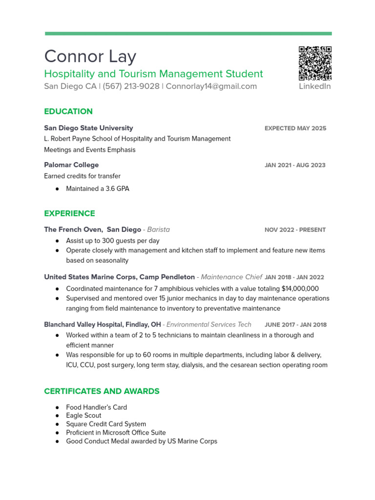 Resume Connor Lay | PDF
