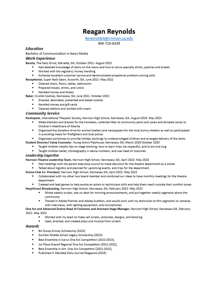 Resume Final | PDF | Social Science | Wellness