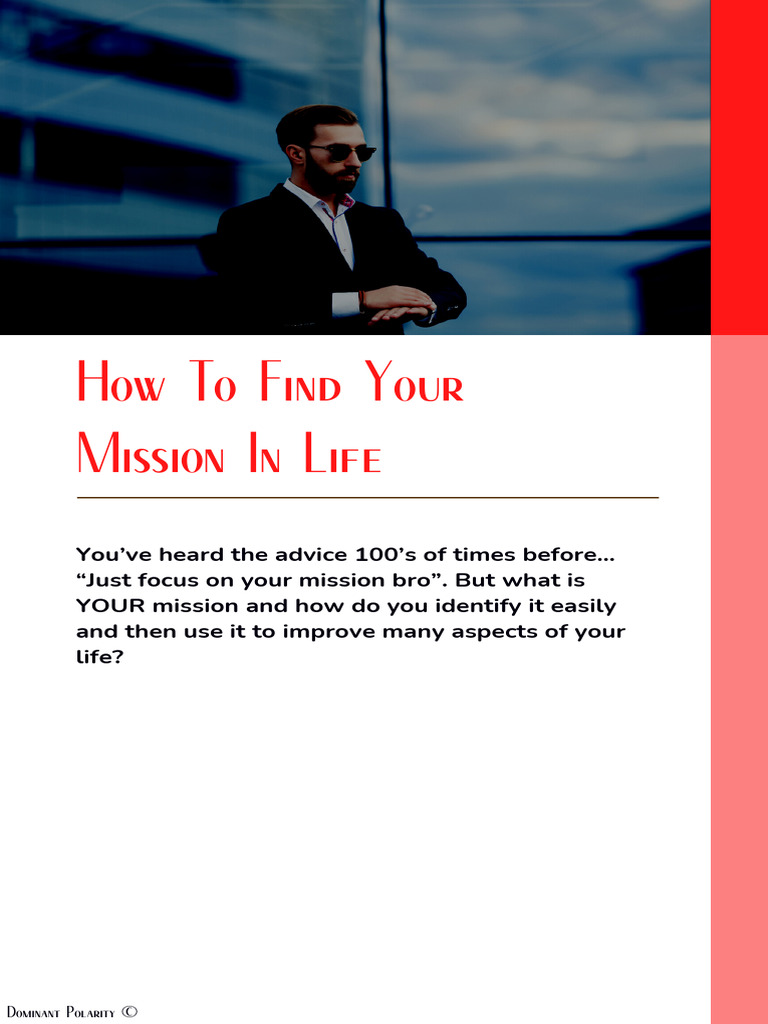 Finding Your Life Mission | PDF | Psychology | Psychological Concepts