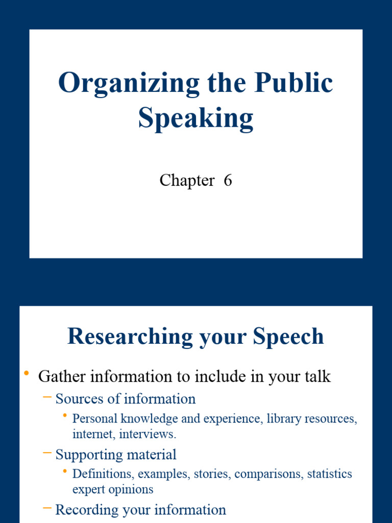Organizing The Public Speaking | PDF | Information | Expert Witness