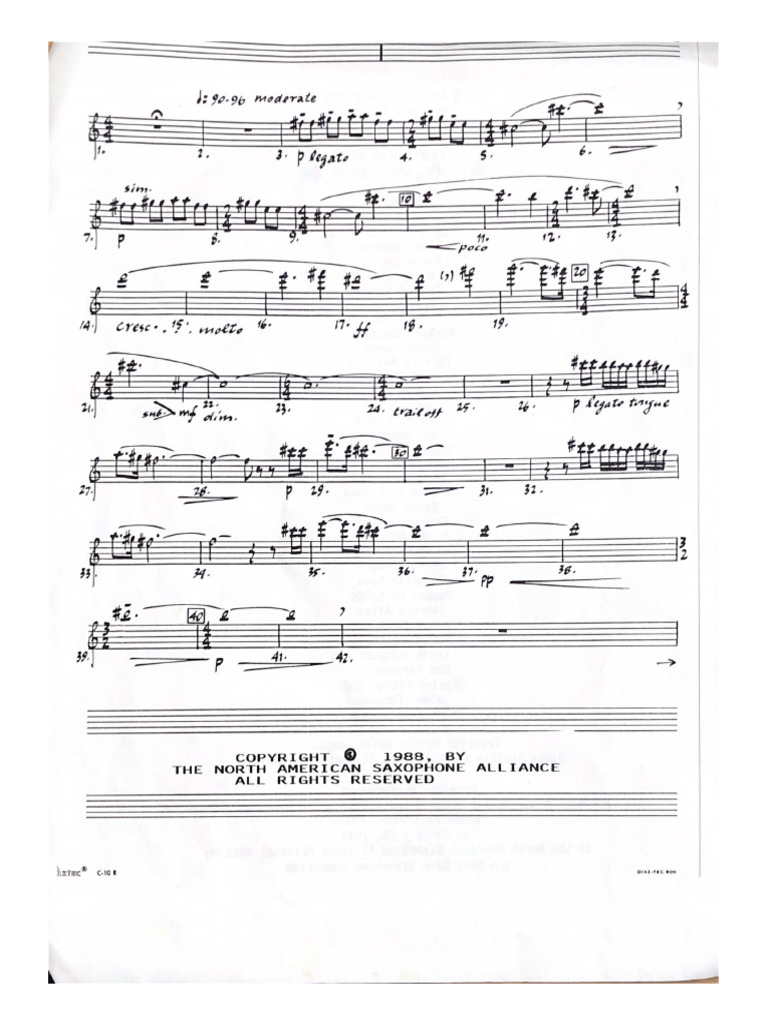 Maslanka Sonata | PDF