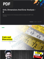 Units and Dimensions PYQs JEE Boards | PDF